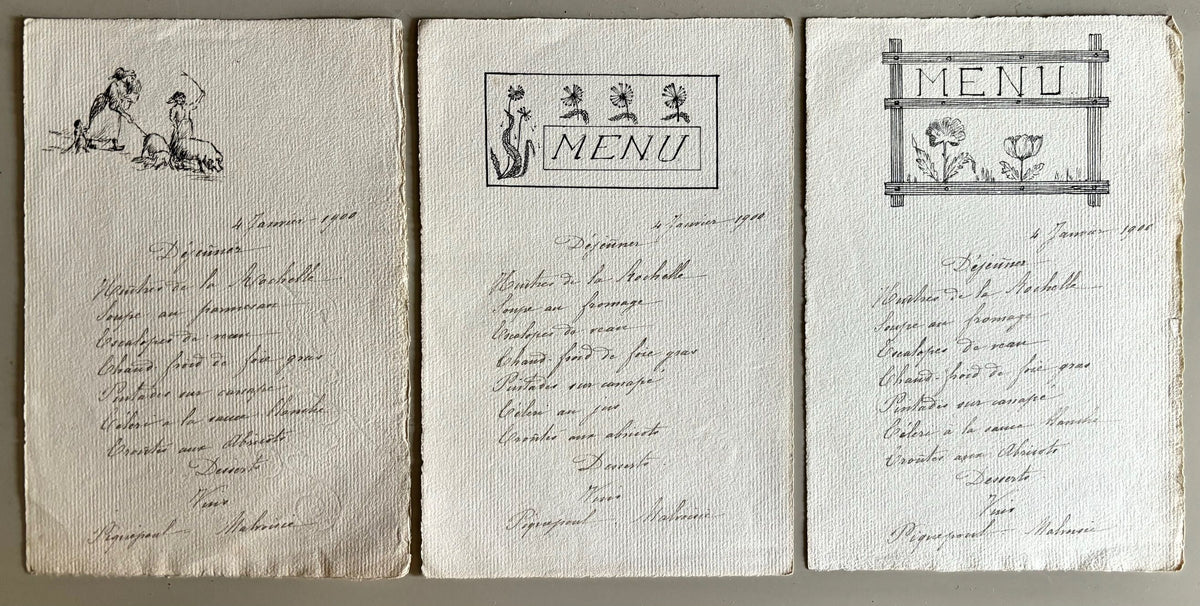 *NEW ARRIVAL* Three hand-written and illustrated menus | Omnivore Books ...
