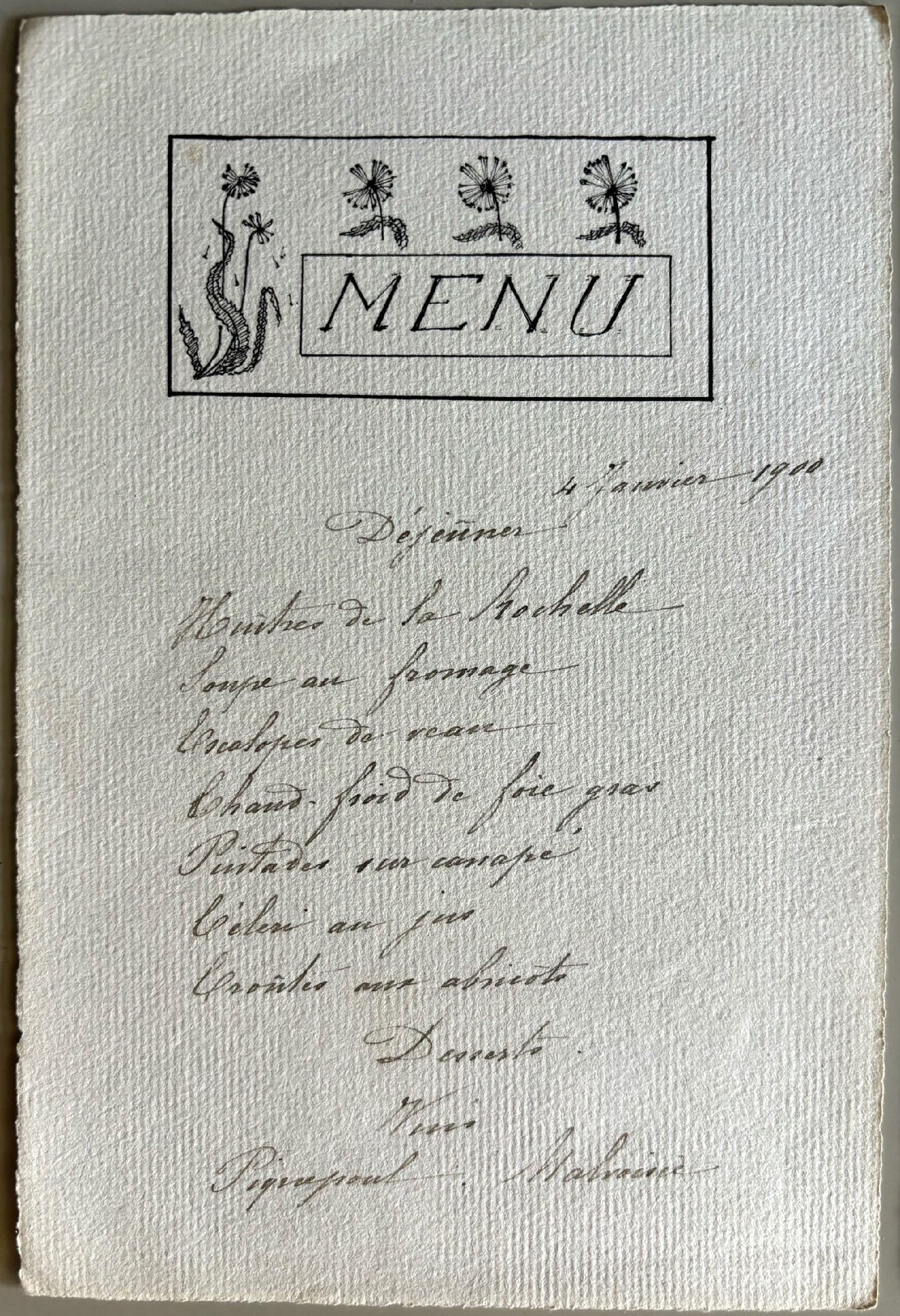 *NEW ARRIVAL* Three hand-written and illustrated menus | Omnivore Books ...