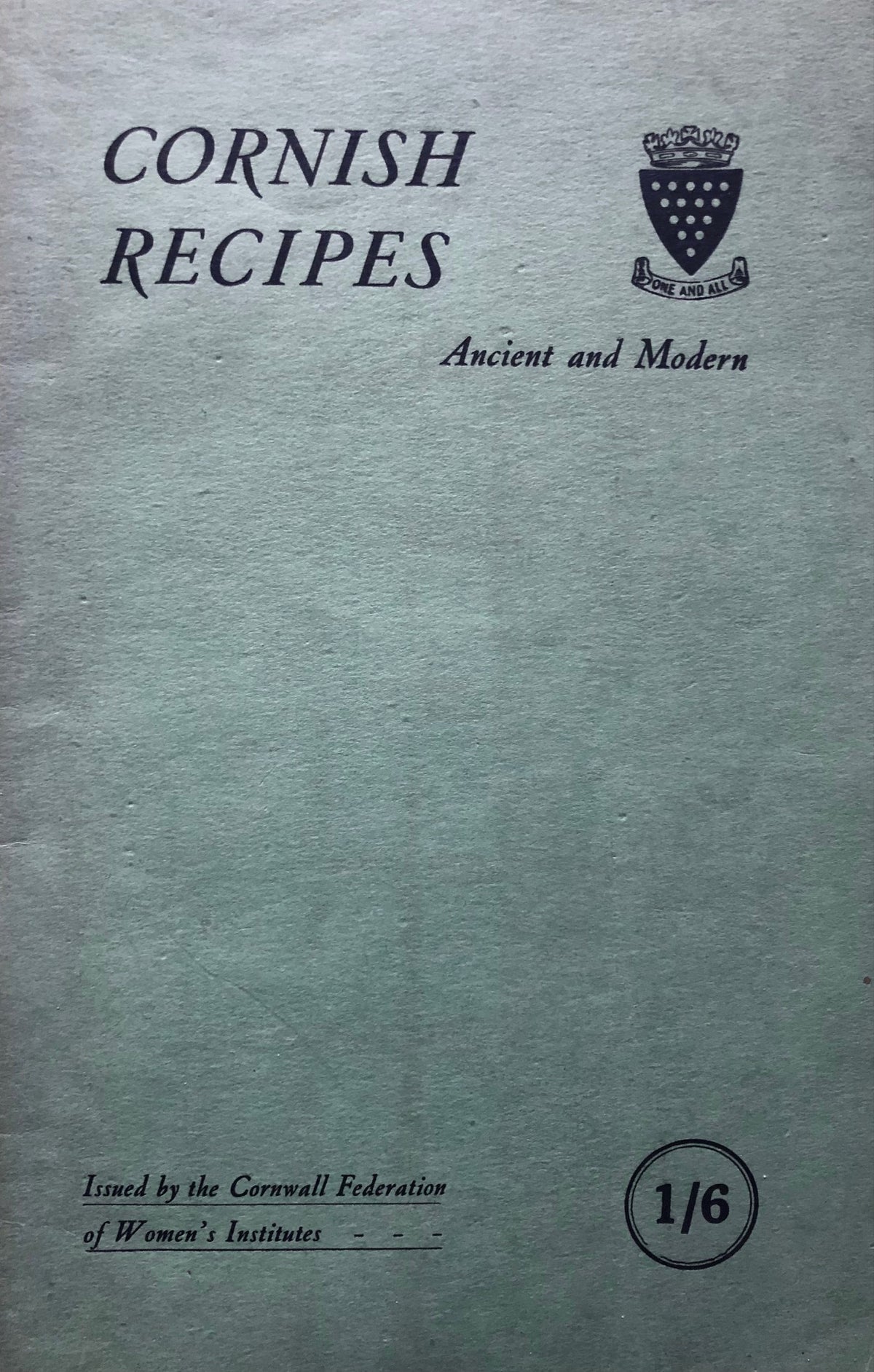 (English) Edith Martin, ed. Cornish Recipes Ancient and Modern ...